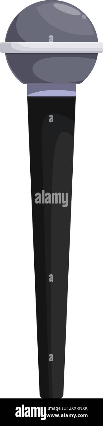 Classic stage microphone standing upright, ready to amplify a voice ...