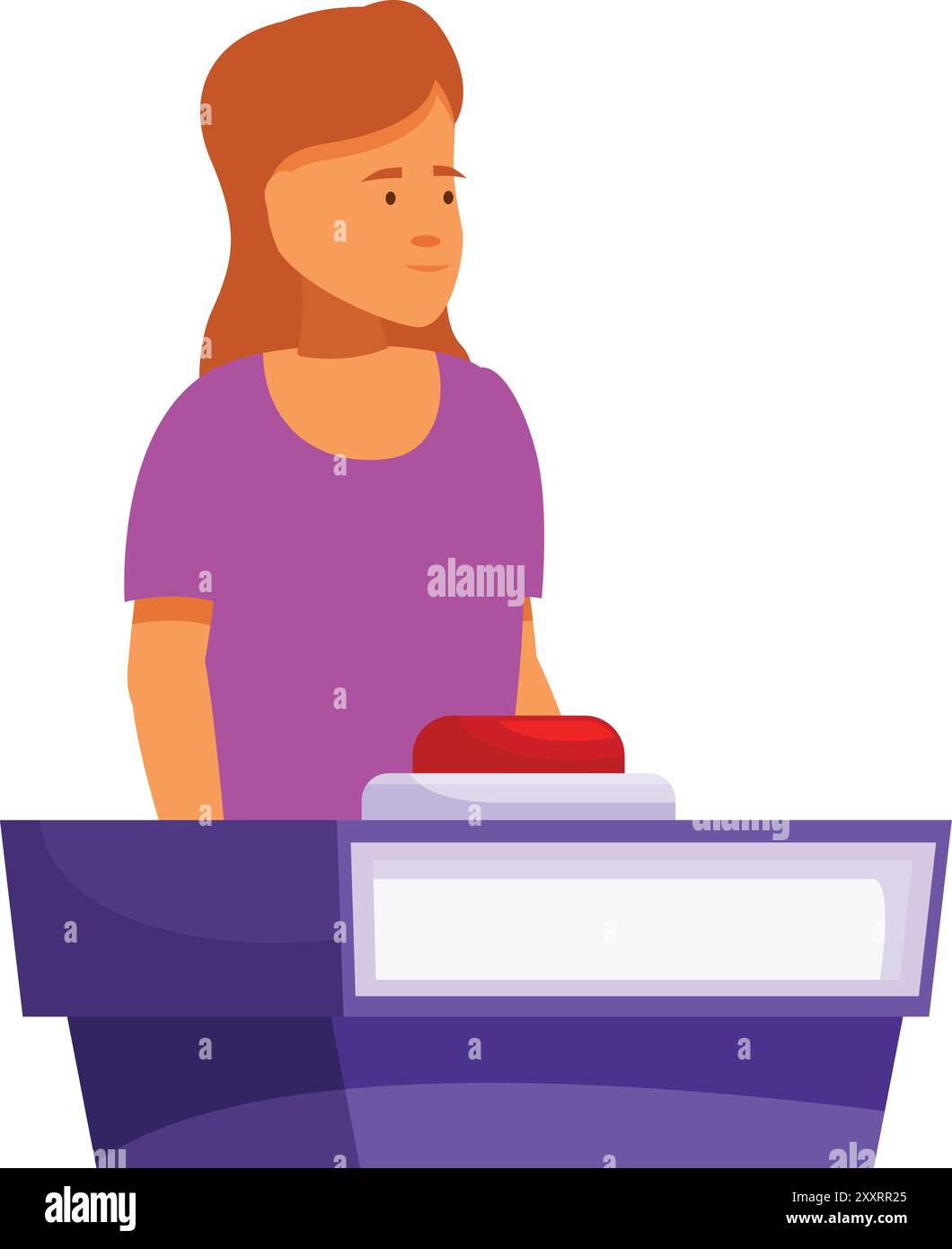 Female contestant quiz show button hi-res stock photography and images ...