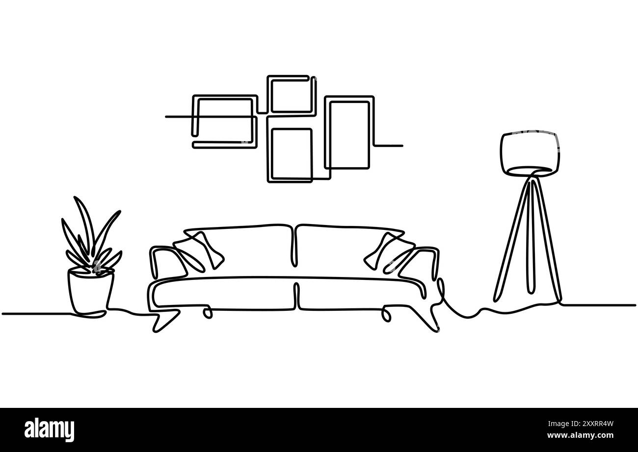 One line drawing photo Cut Out Stock Images & Pictures - Alamy