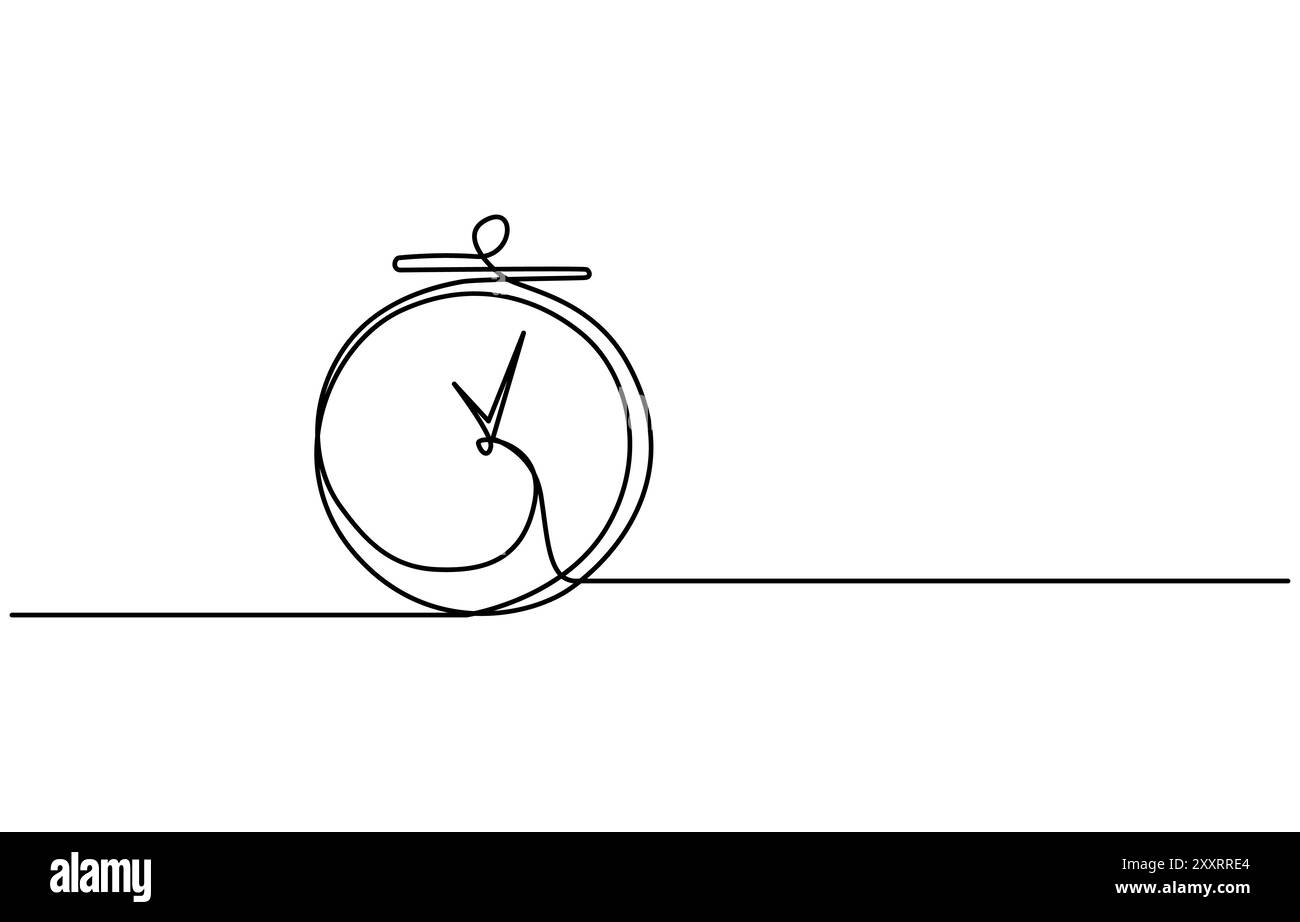 Countdown Clock Continuous Line Editable Stroke Icon, Continuous Line ...