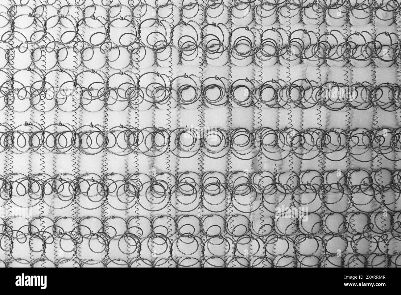 Spring inside the mattress in top view photography, mattress spring ...