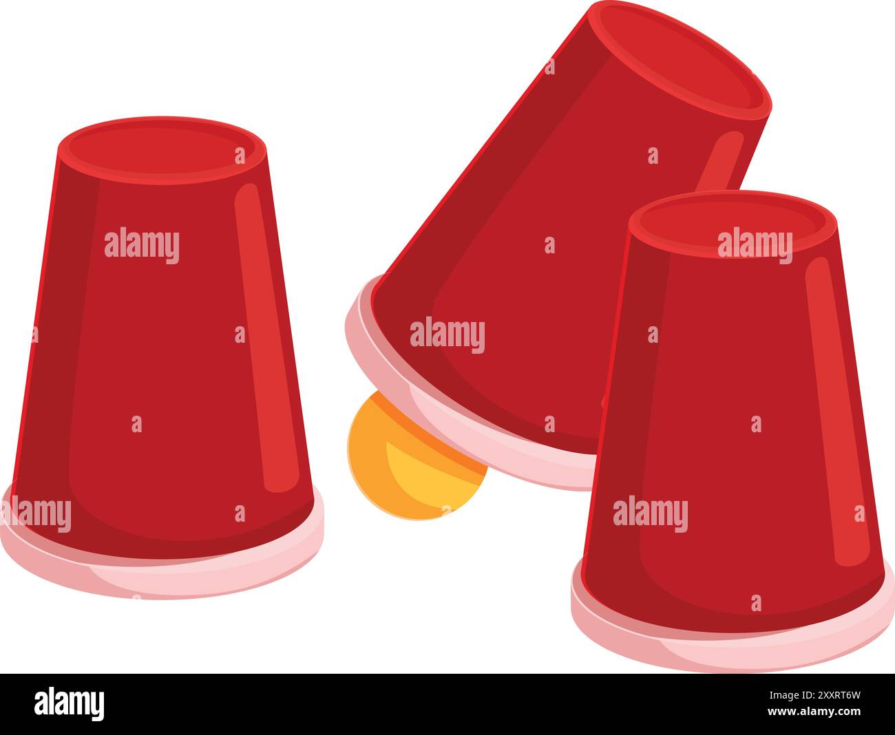 Three cups magic trick Stock Vector Images - Alamy
