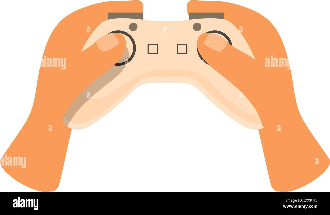 Close up hand gamer controller Stock Vector Images - Alamy