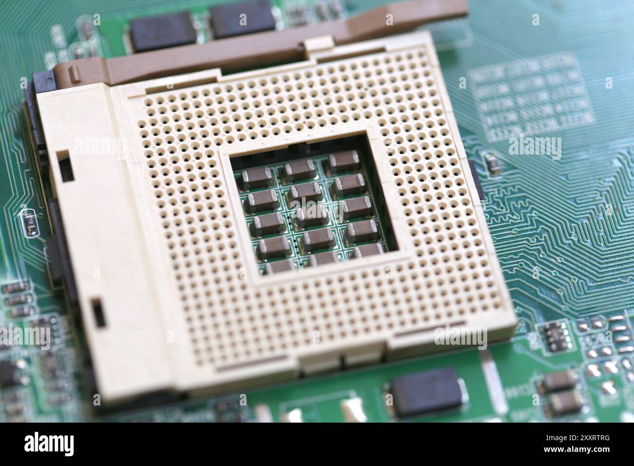 Blank CPU socket on mainboard background for design in your work ...