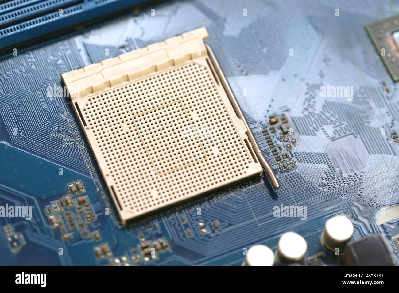 Blank CPU socket on mainboard background for design in your work ...