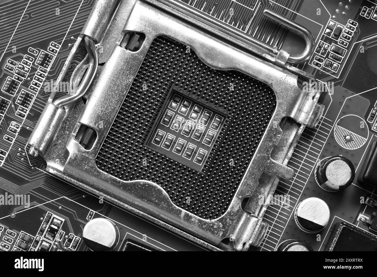 Blank CPU socket on mainboard background for design in your work ...