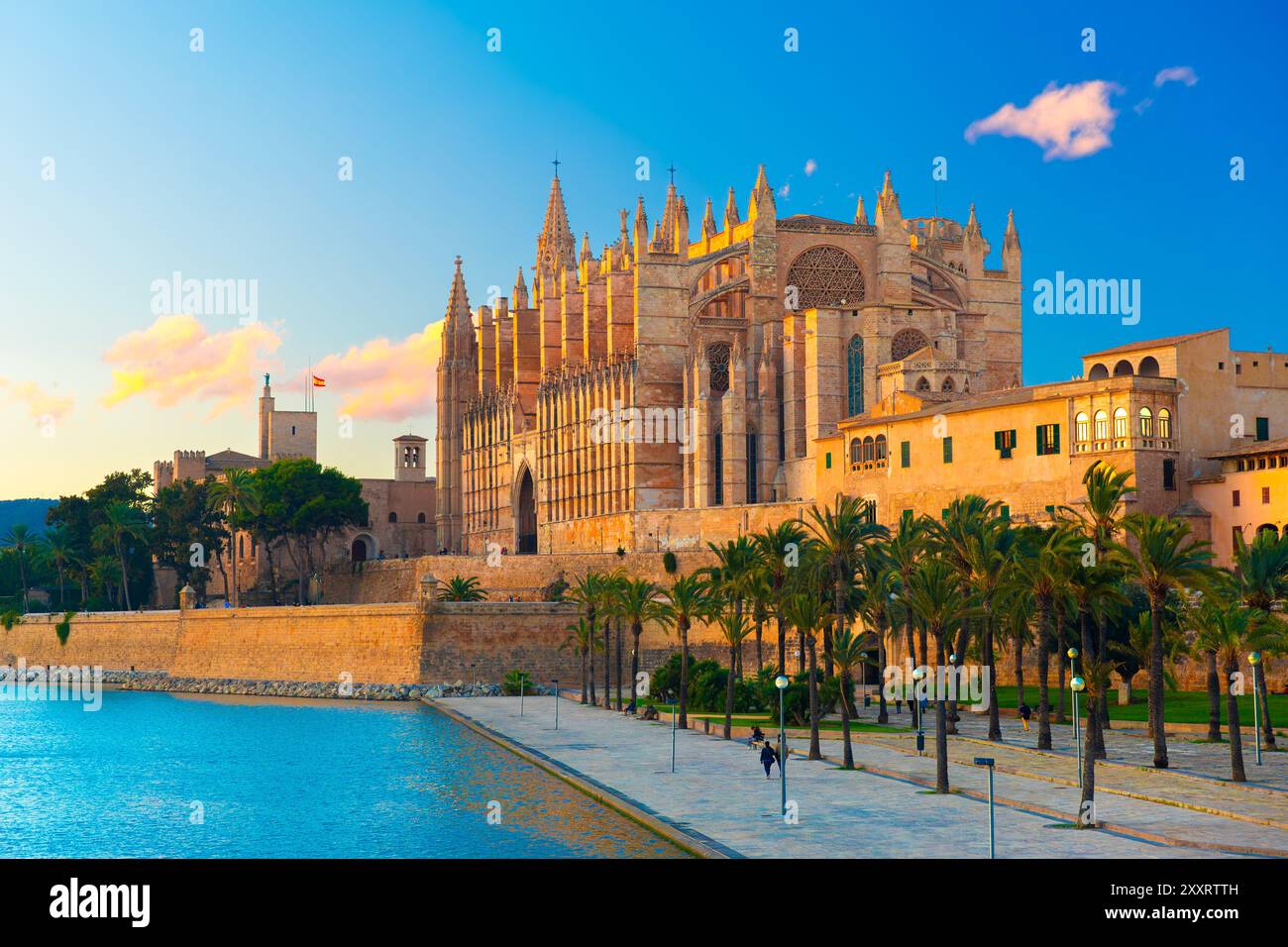 The Cathedral of Santa Maria of Palma and Parc del Mar, Majorca, Spain ...