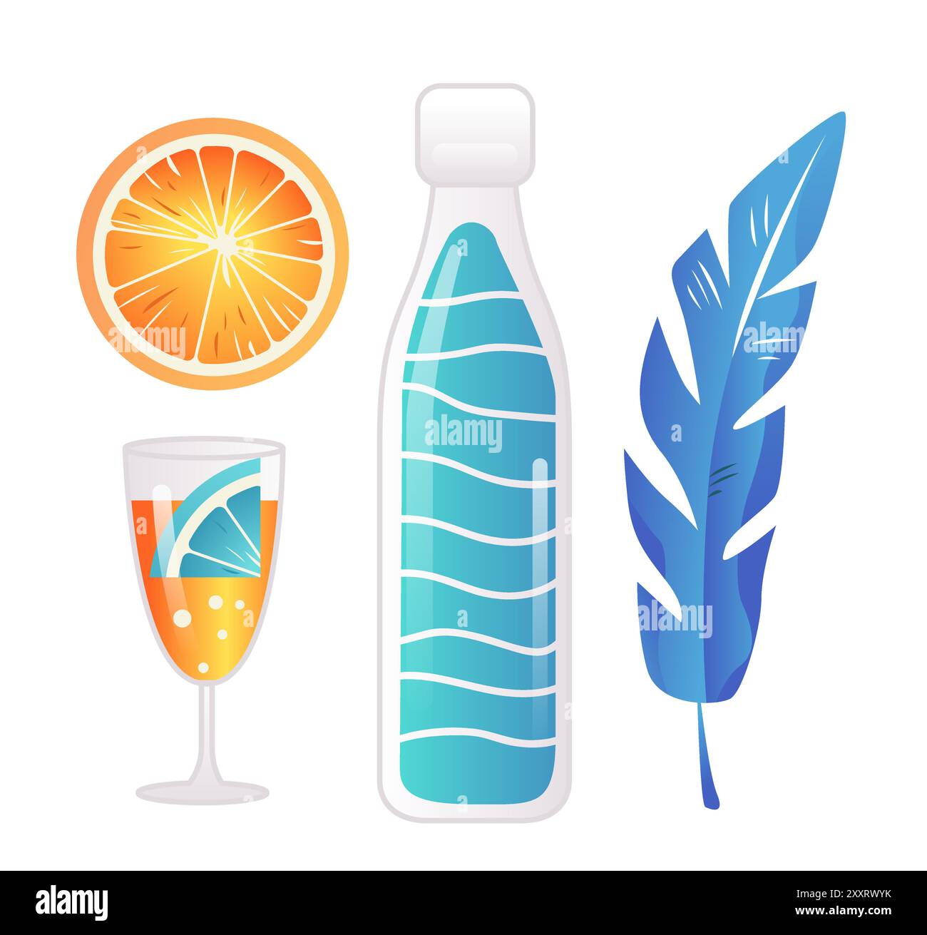 Orange juice refresh background Stock Vector Images - Alamy