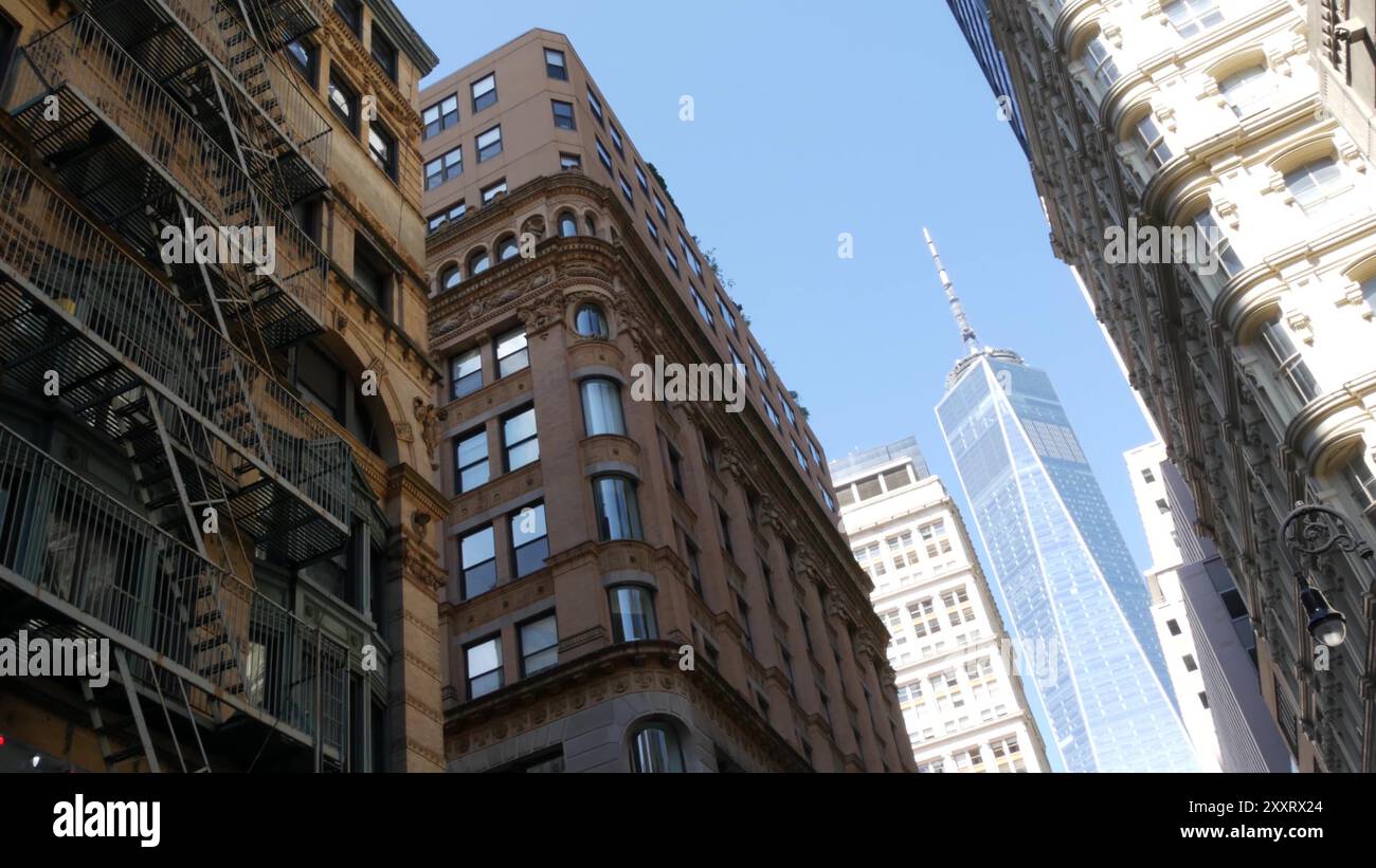 New York City Lower Manhattan, Downtown Financial District architecture ...