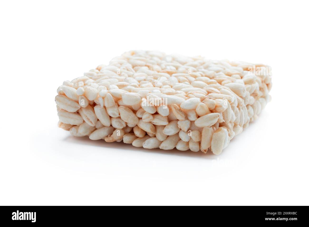 Puffed rice bar isolated on white background Stock Photo - Alamy