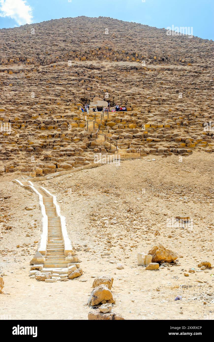 Snofru's Red Pyramid - Royal necropolis of Dahshur, Lower Egypt Stock ...