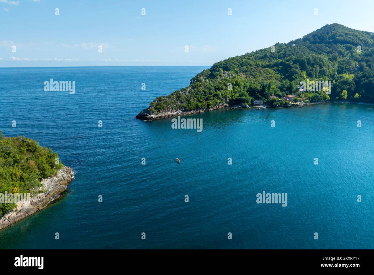 Gideros Bay, which bears the traces of the Genoese, where pirates took ...