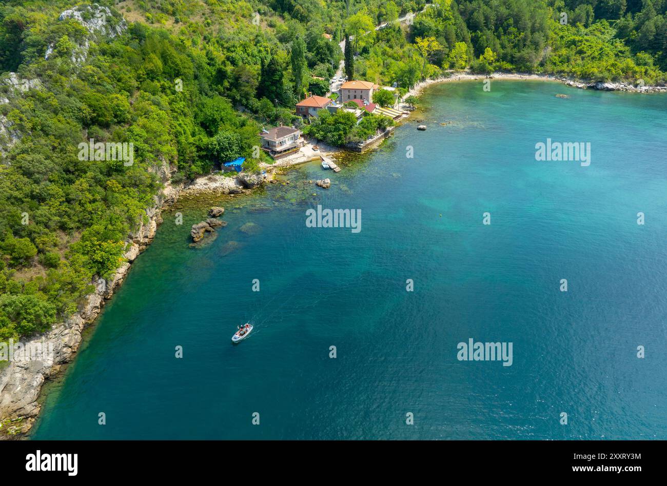 Gideros Bay, which bears the traces of the Genoese, where pirates took ...