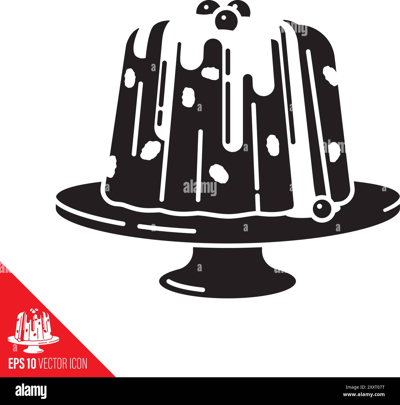 Fruit cake icon on Stock Vector Images - Alamy