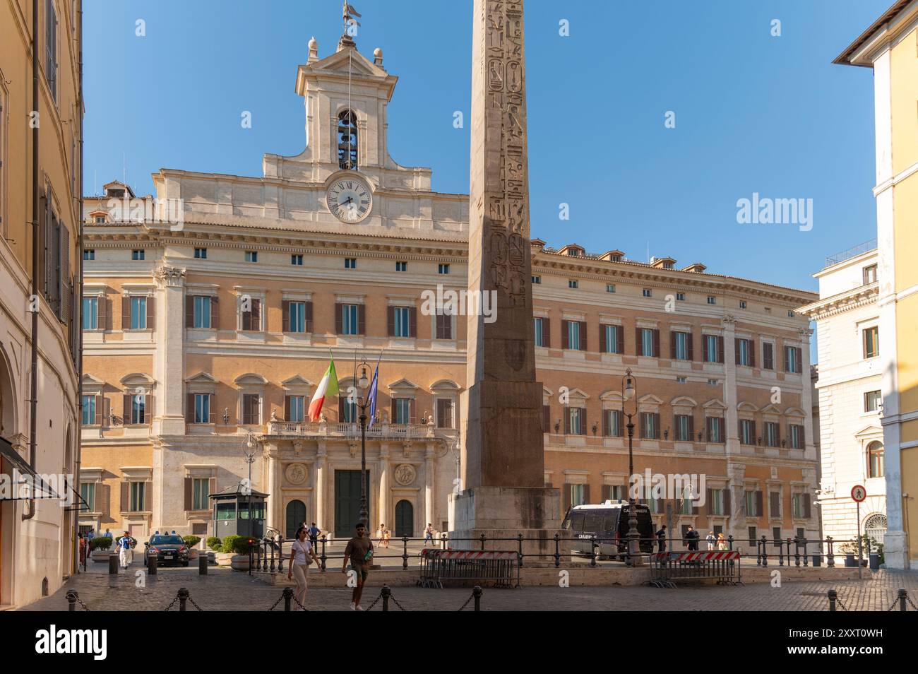 Piazza di Monte Citorio or Piazza Montecitorio with the Obelisk of ...
