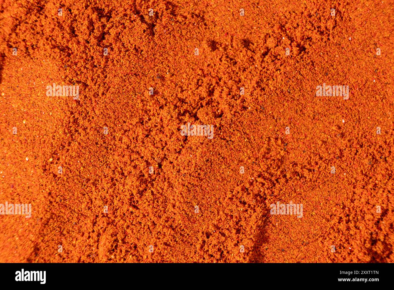 Ground paprika, red terracotta spice background, art in cooking Stock ...