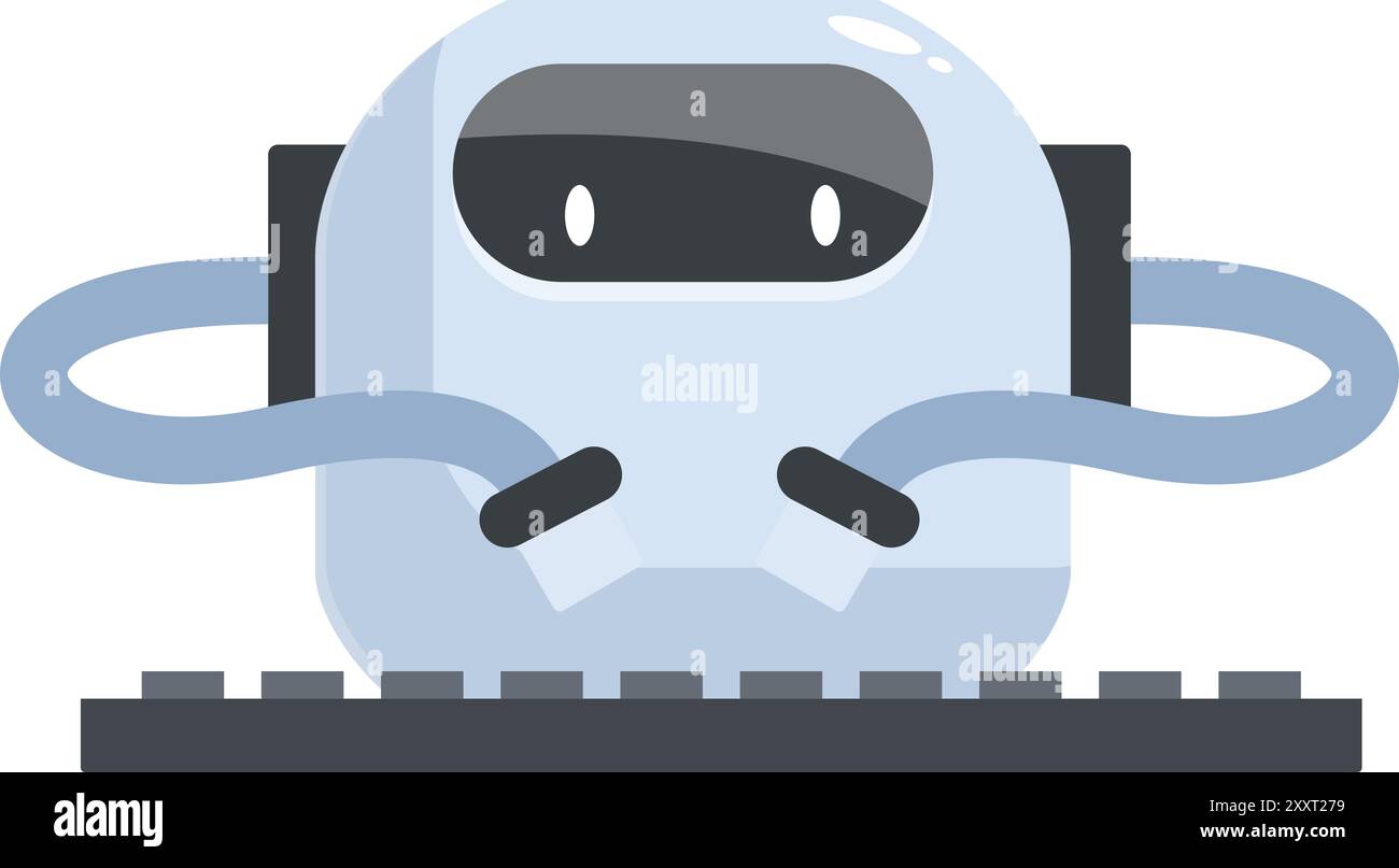 Ai robot using a keyboard hi-res stock photography and images - Alamy