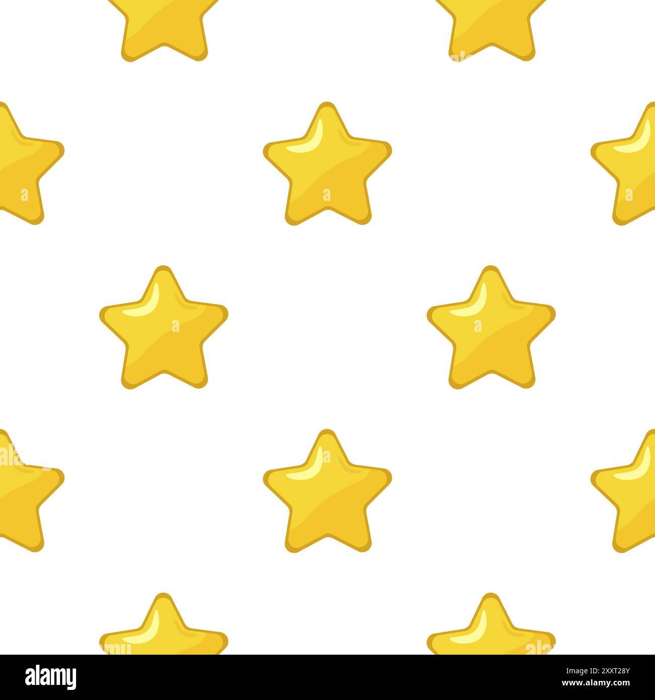Seamless vector pattern with yellow stars on a white background. Design ...