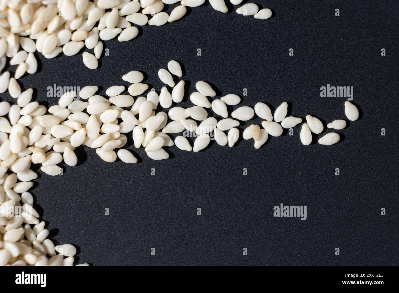 Macro kernels of white roasted sesame seeds Stock Photo - Alamy