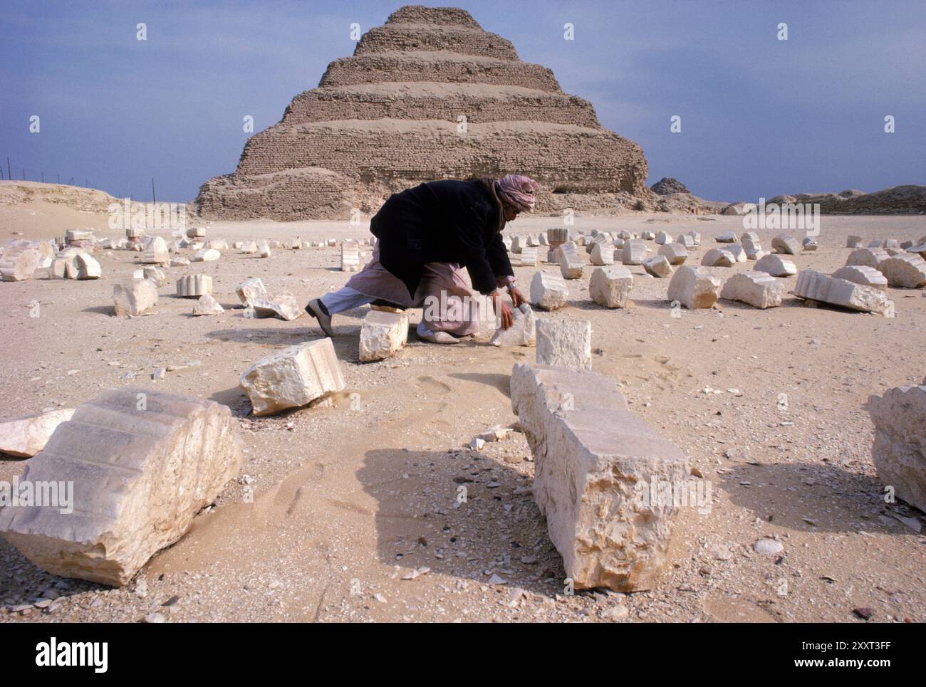 Stepped pyramid at Saqqara Stock Photo - Alamy