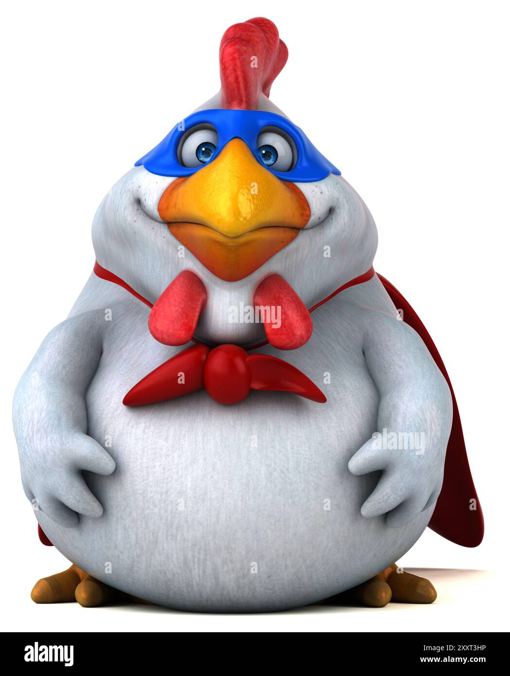 Fun 3D cartoon illustration of a chicken superhero Stock Photo - Alamy