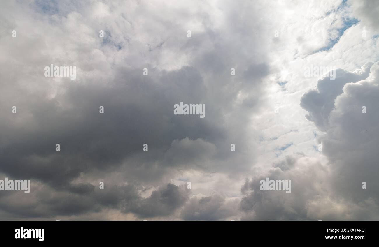 overcast sky with clouds. cloudy weather forecast. air pressure change ...