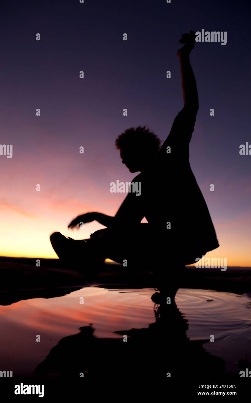 Andy Lewis silhouette Stock Photo - Alamy