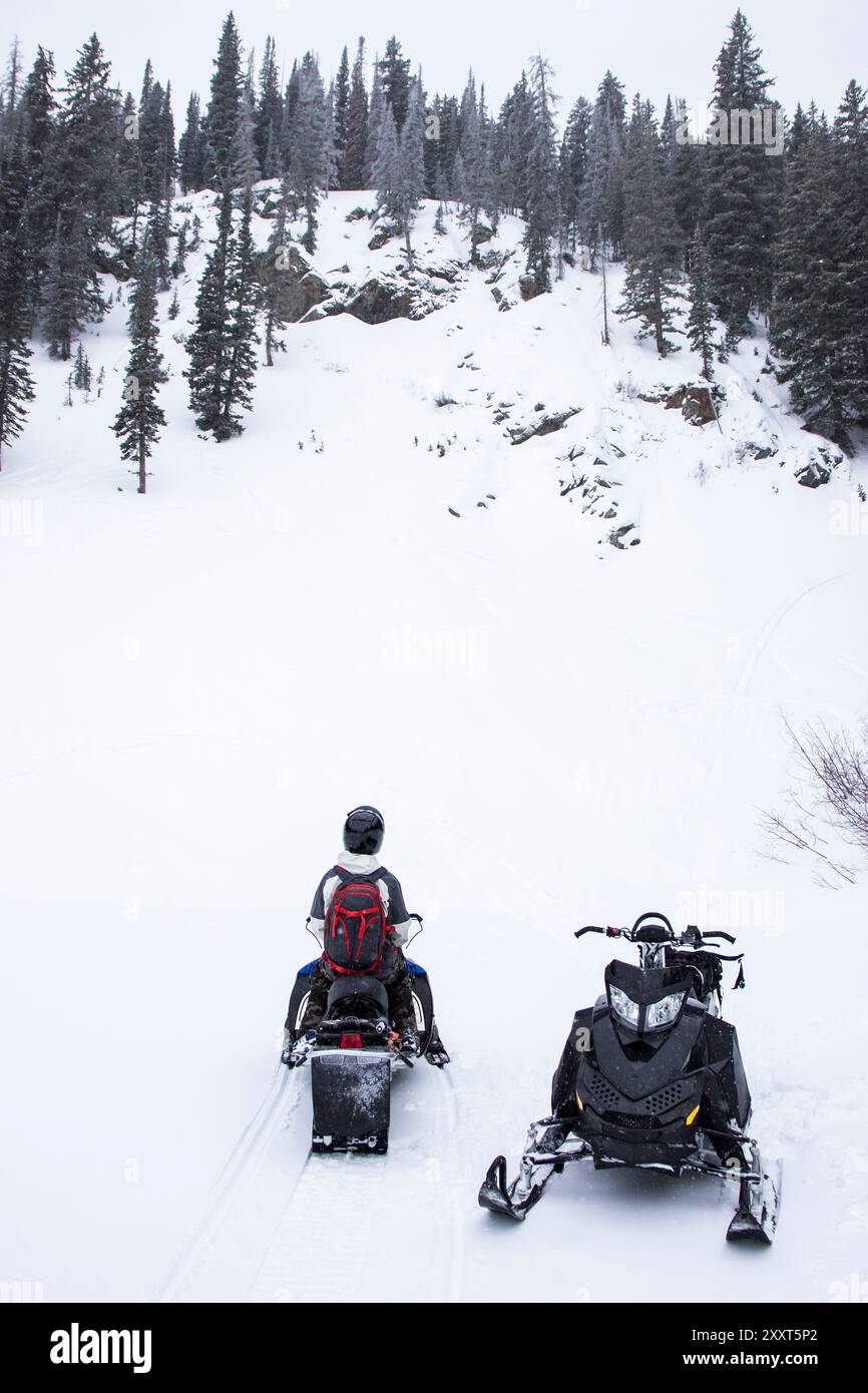 Man snowmobiler hi-res stock photography and images - Alamy