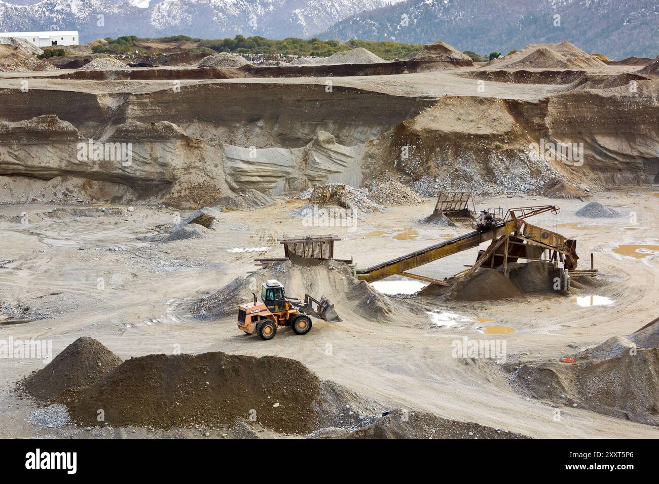 Front End Loader in Quarry Stock Photo - Alamy