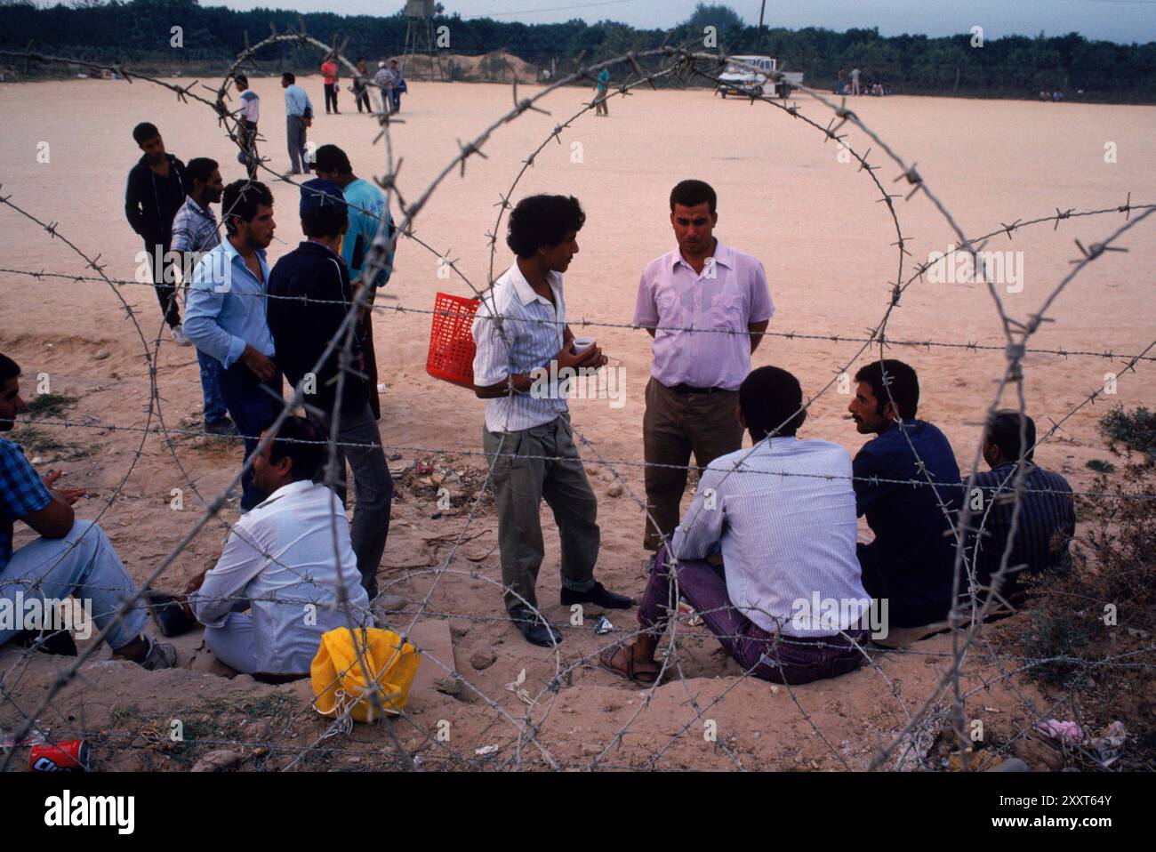 People at the Erez checkpoint, Palestine Stock Photo - Alamy