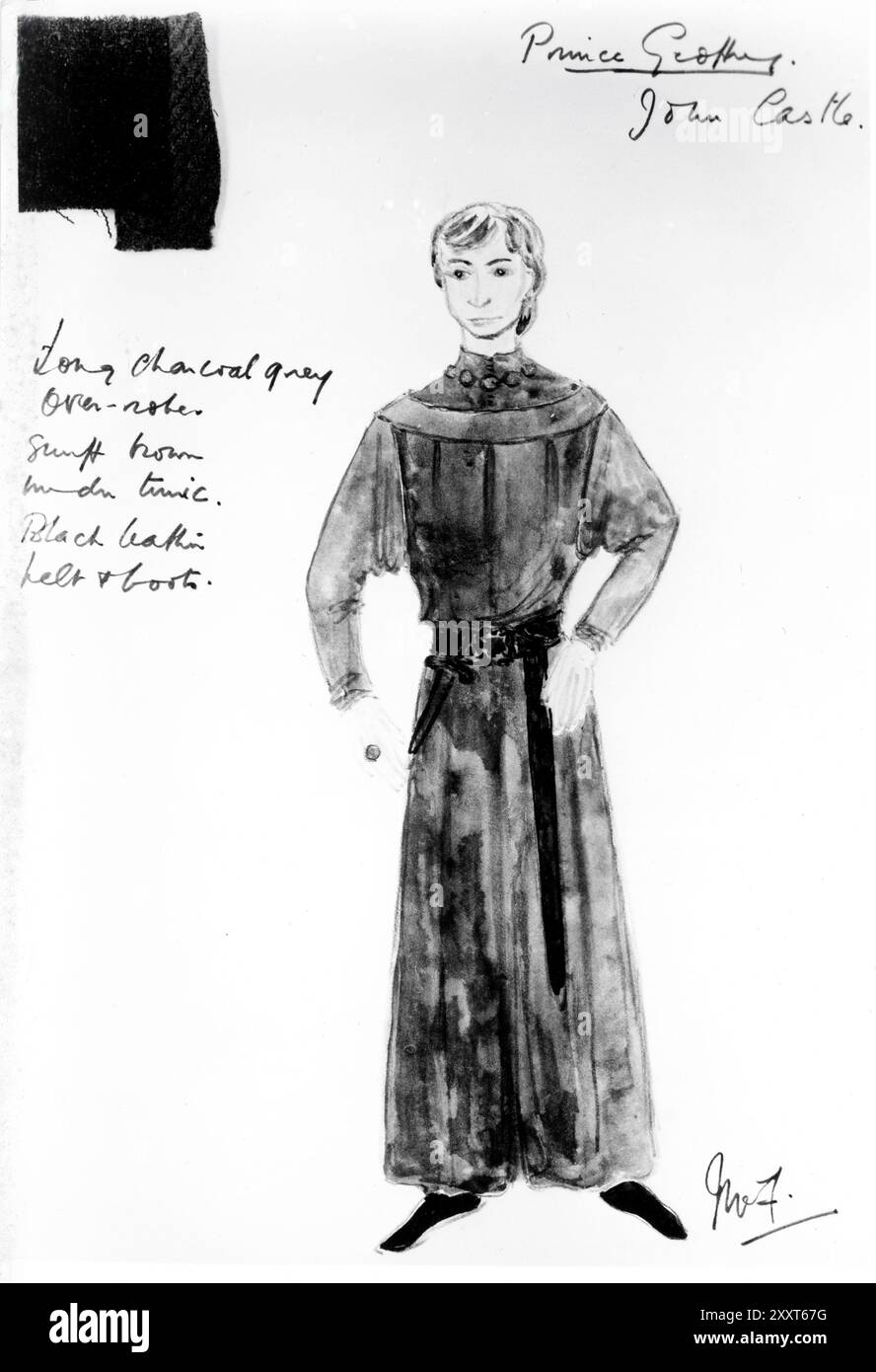Costume Design by MARGARET FURSE for JOHN CASTLE as Prince Geoffrey in ...
