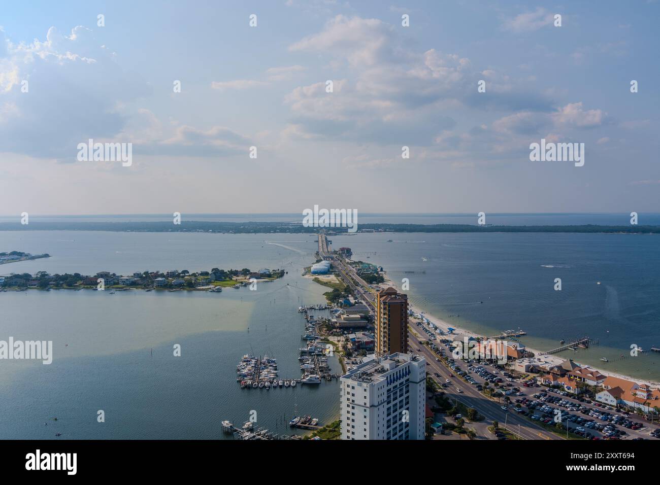 Aerial view of Pensacola Beach Stock Photo - Alamy