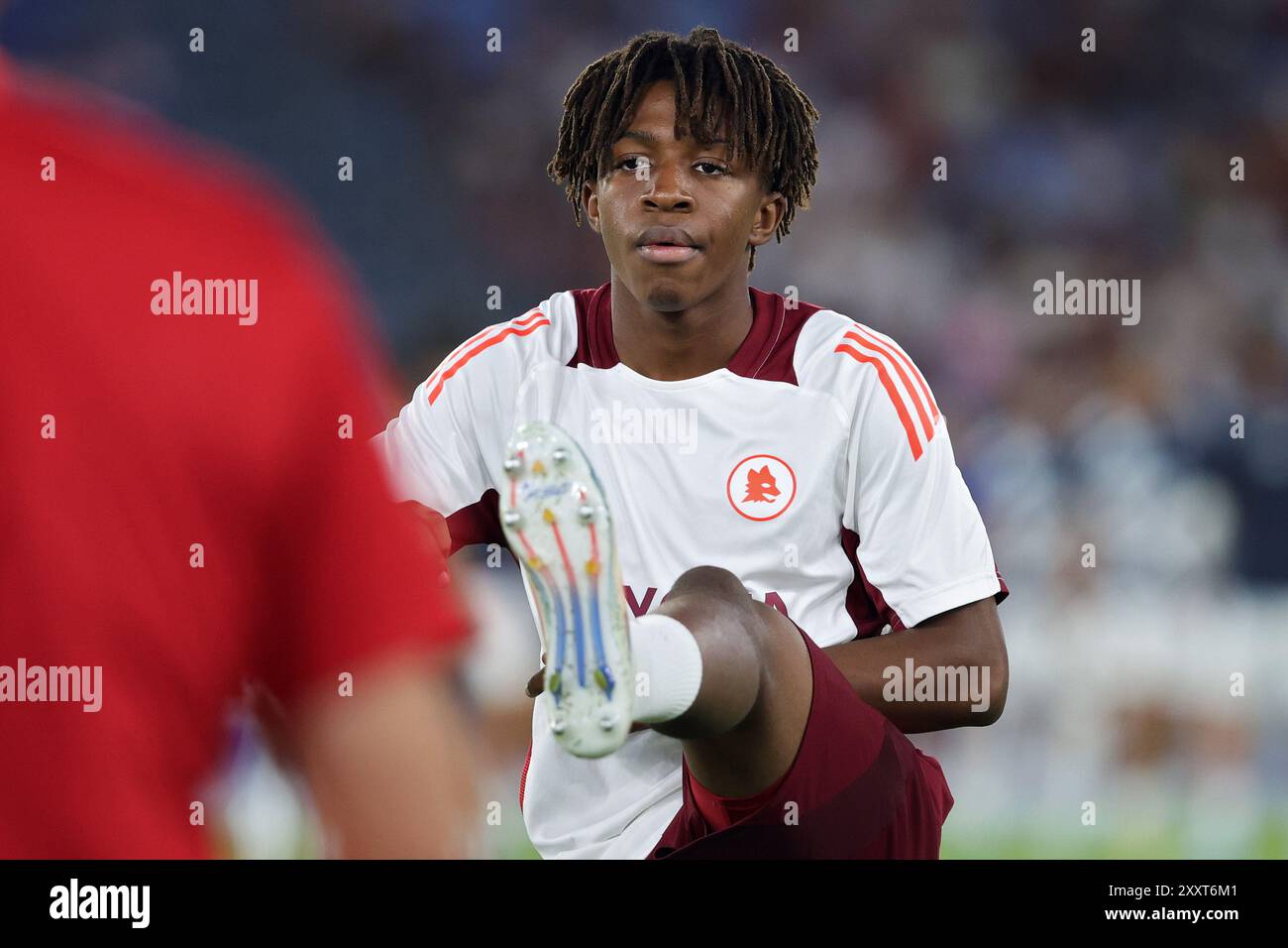 Rome, Italy. 25th Aug, 2024. Buba Sangare' of Roma during warm up ...