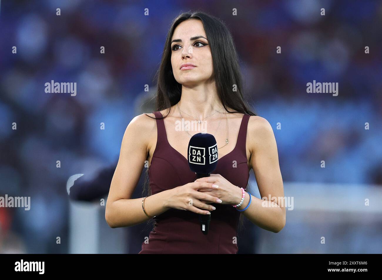 Rome, Italy. 25th Aug, 2024. DAZN journalist Giusy Meloni before the ...