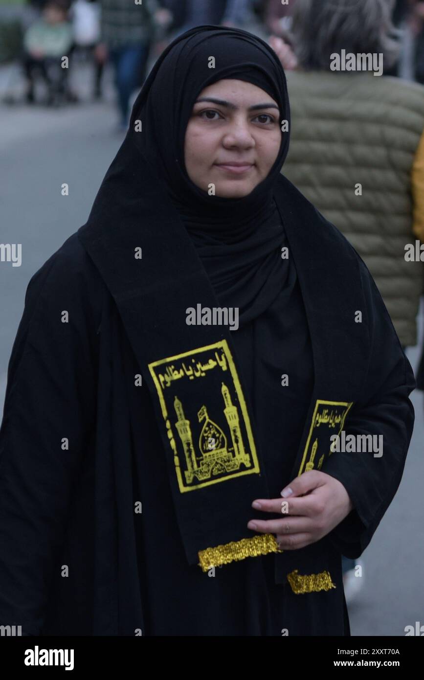 A large number of Shiite Muslims worshipers from different countries ...