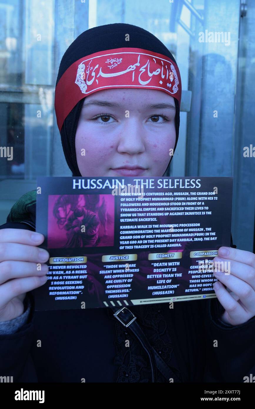 A large number of Shiite Muslims worshipers from different countries ...