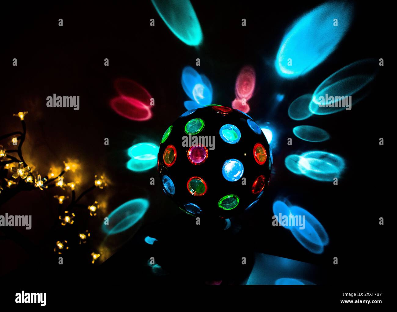 Disco lamp in the dark Stock Photo - Alamy