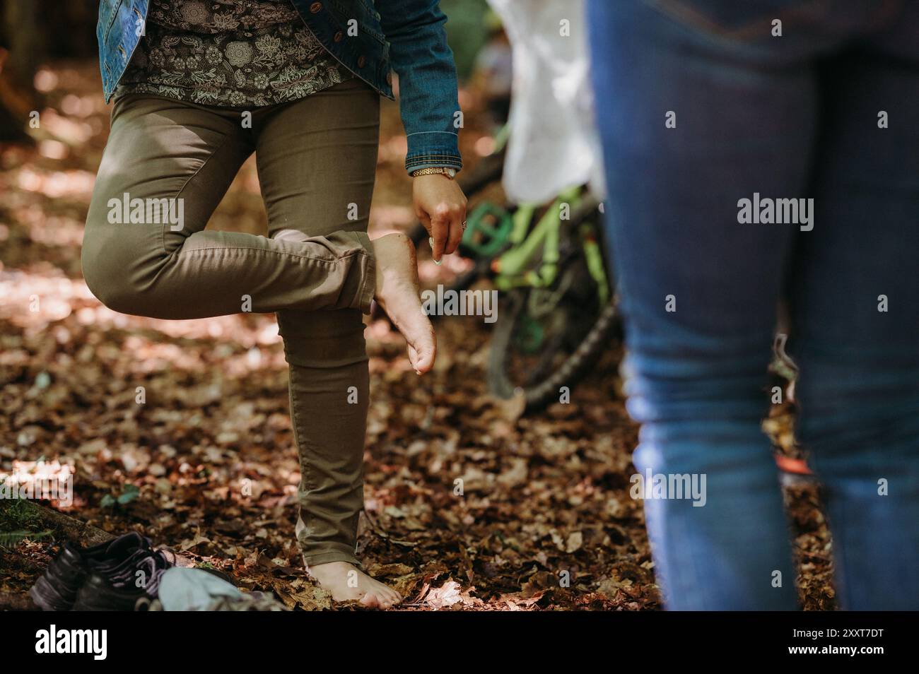 Barefoot walking forest hi-res stock photography and images - Alamy