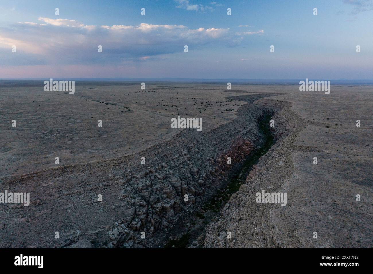 Aerial dry desert gorge canyon hi-res stock photography and images - Alamy