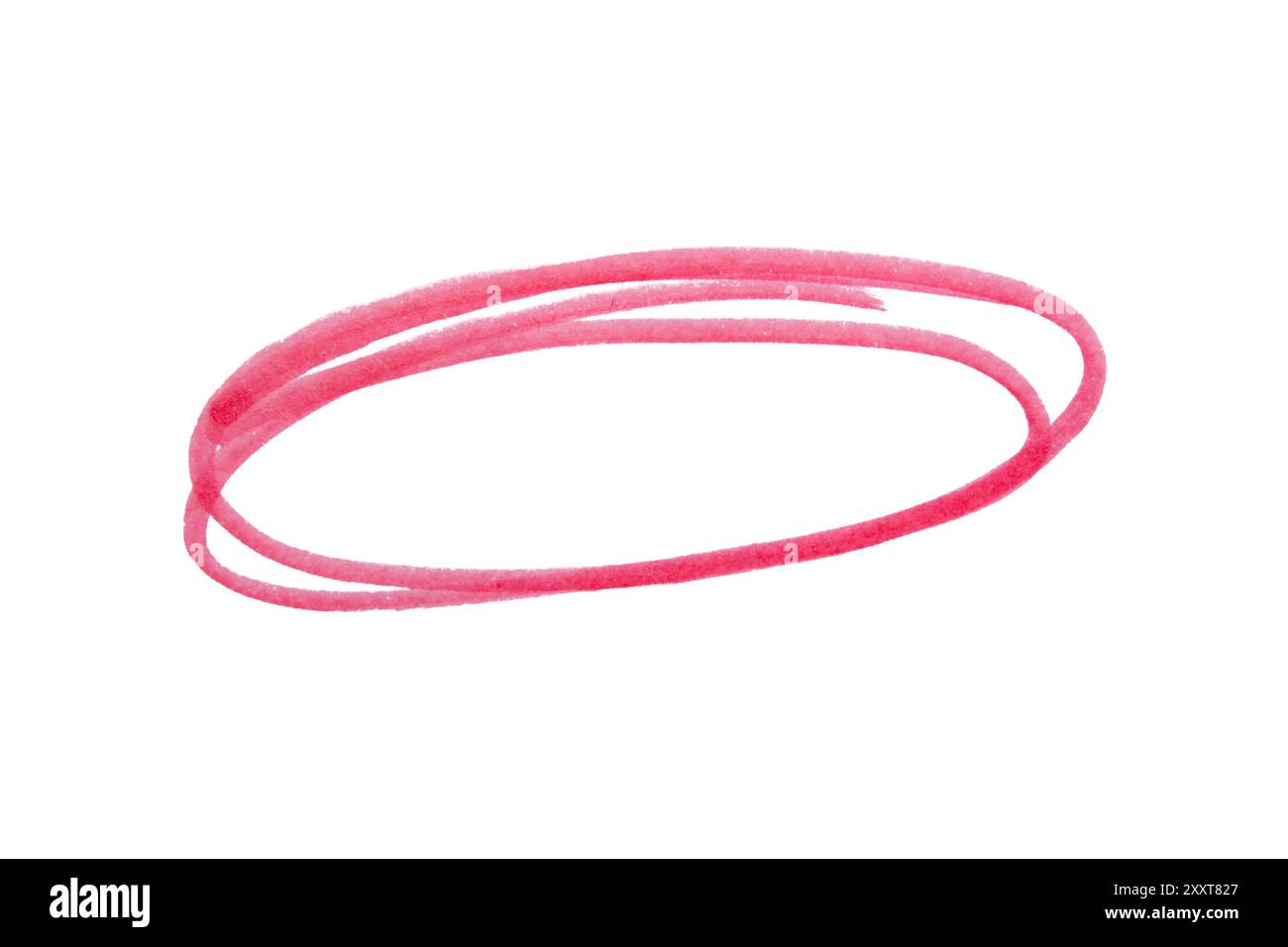 Red round highlight circle isolated on white background Stock Photo - Alamy