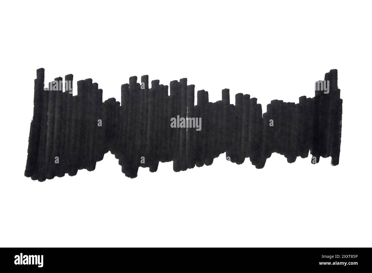 Black marker scribble isolated on white background Stock Photo - Alamy