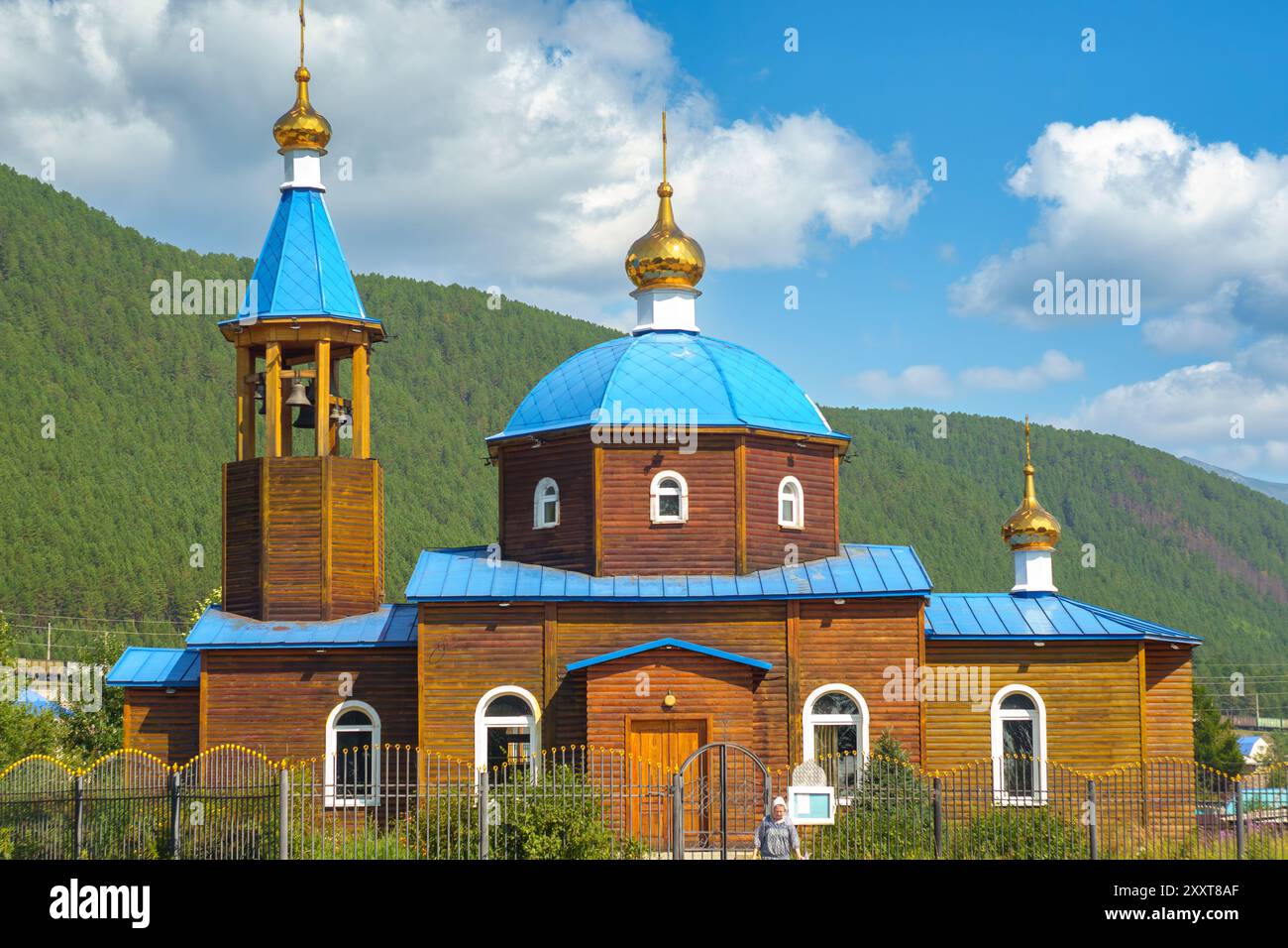 Wooden Christian temple Stock Photo - Alamy