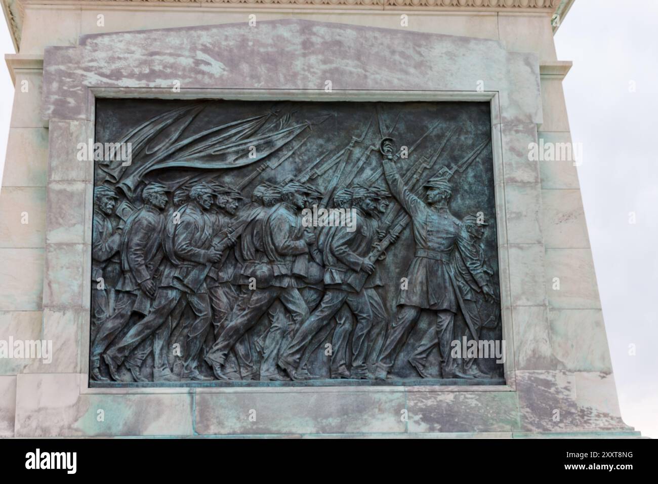 The bronze monument of the Ulysses S. Grant Memorial in Washington DC ...