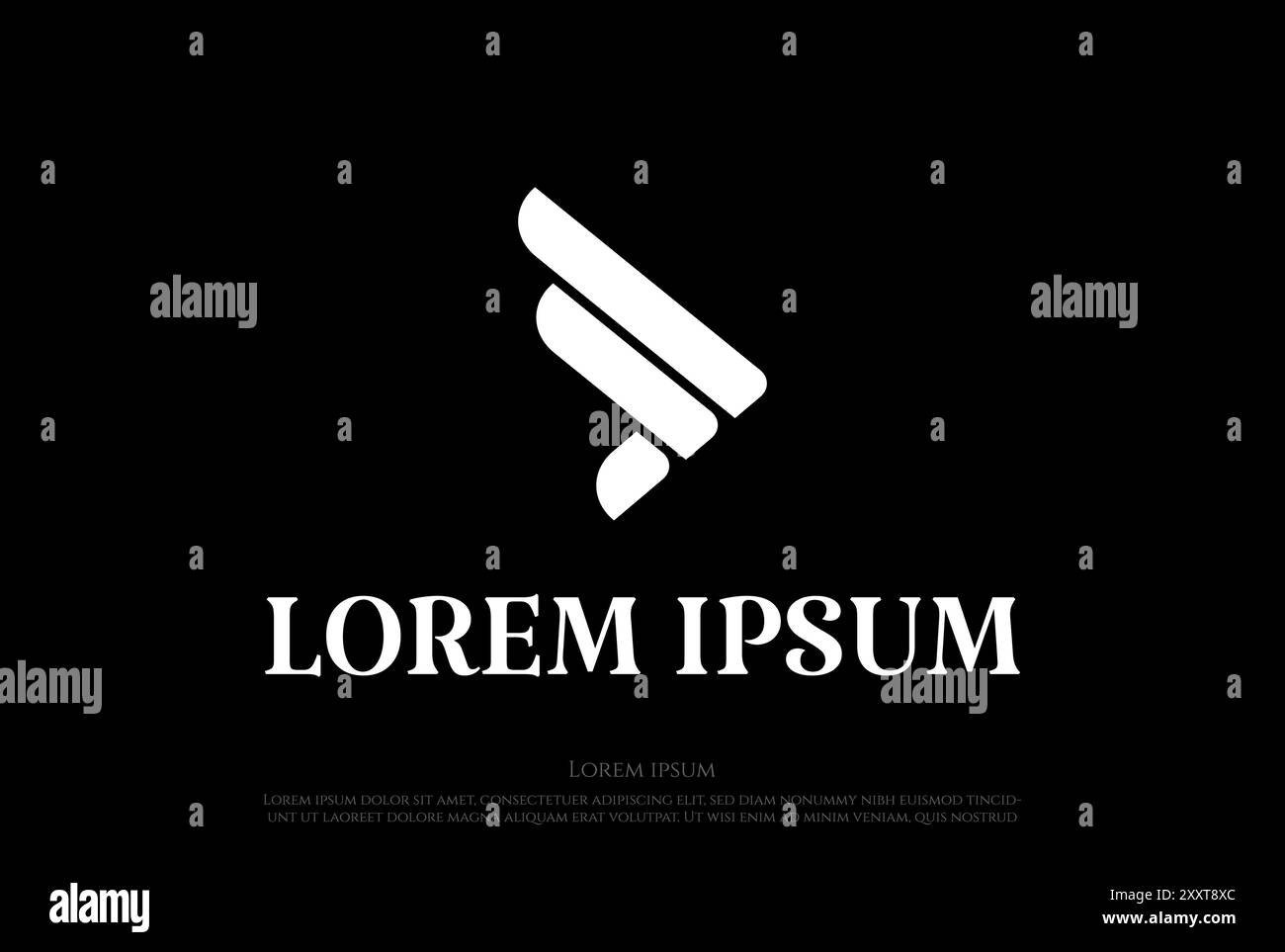 Simple Minimalist Flying Wing Logo Design Vector Stock Vector Image ...