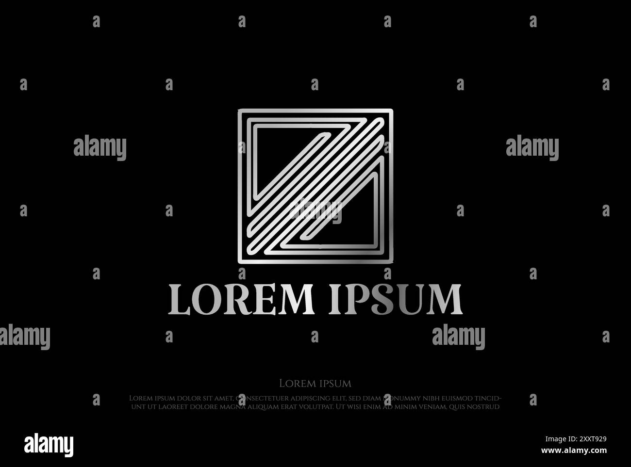 Simple Minimalist Square Glass Window Logo Design Vector Stock Vector ...