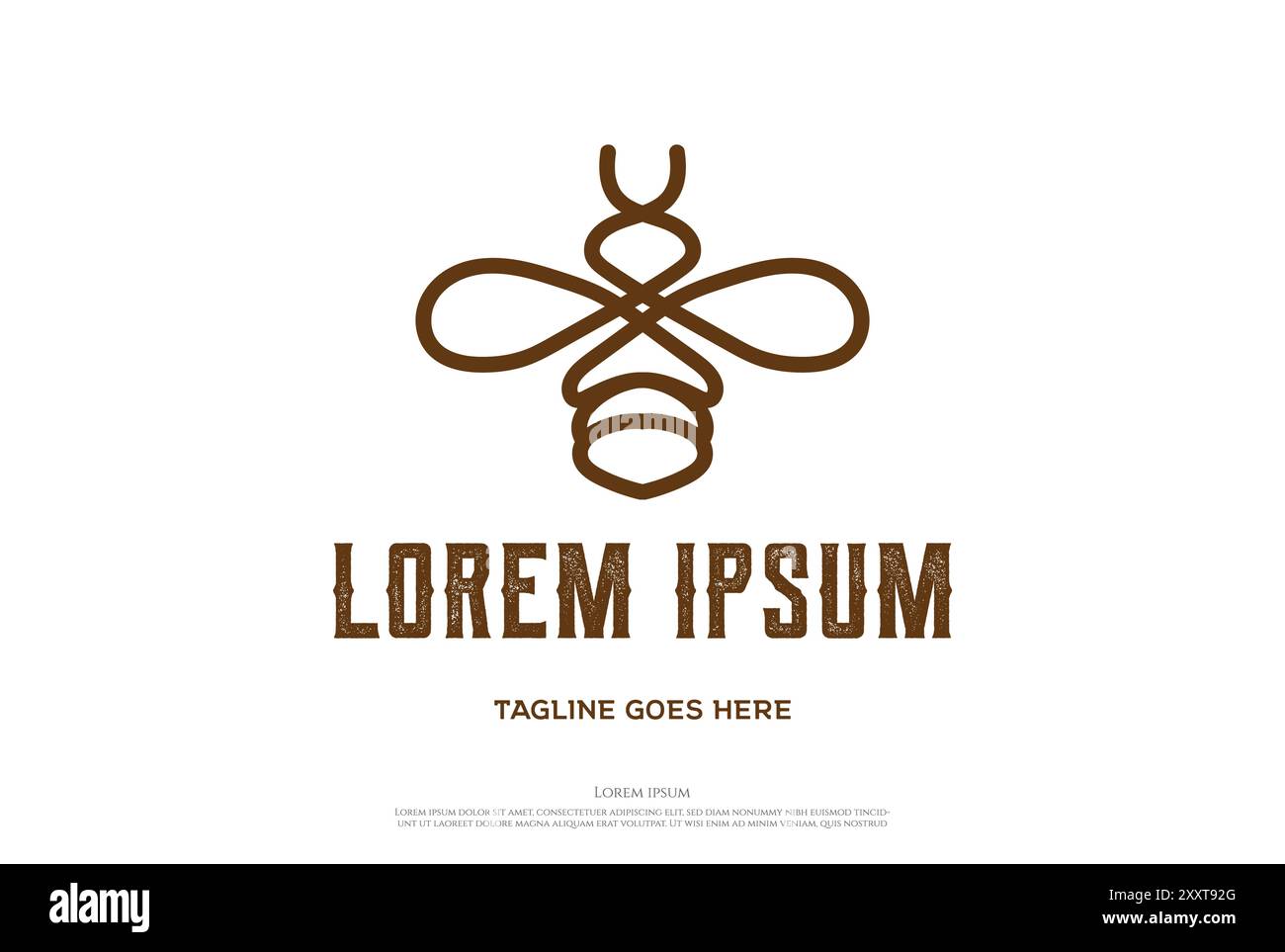 Simple bee outline hi-res stock photography and images - Alamy