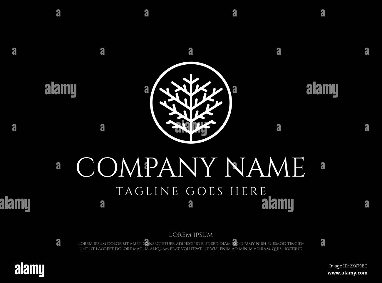 Tree Branch Leaf Leaves Nature Garden Park Logo Design Vector Stock ...
