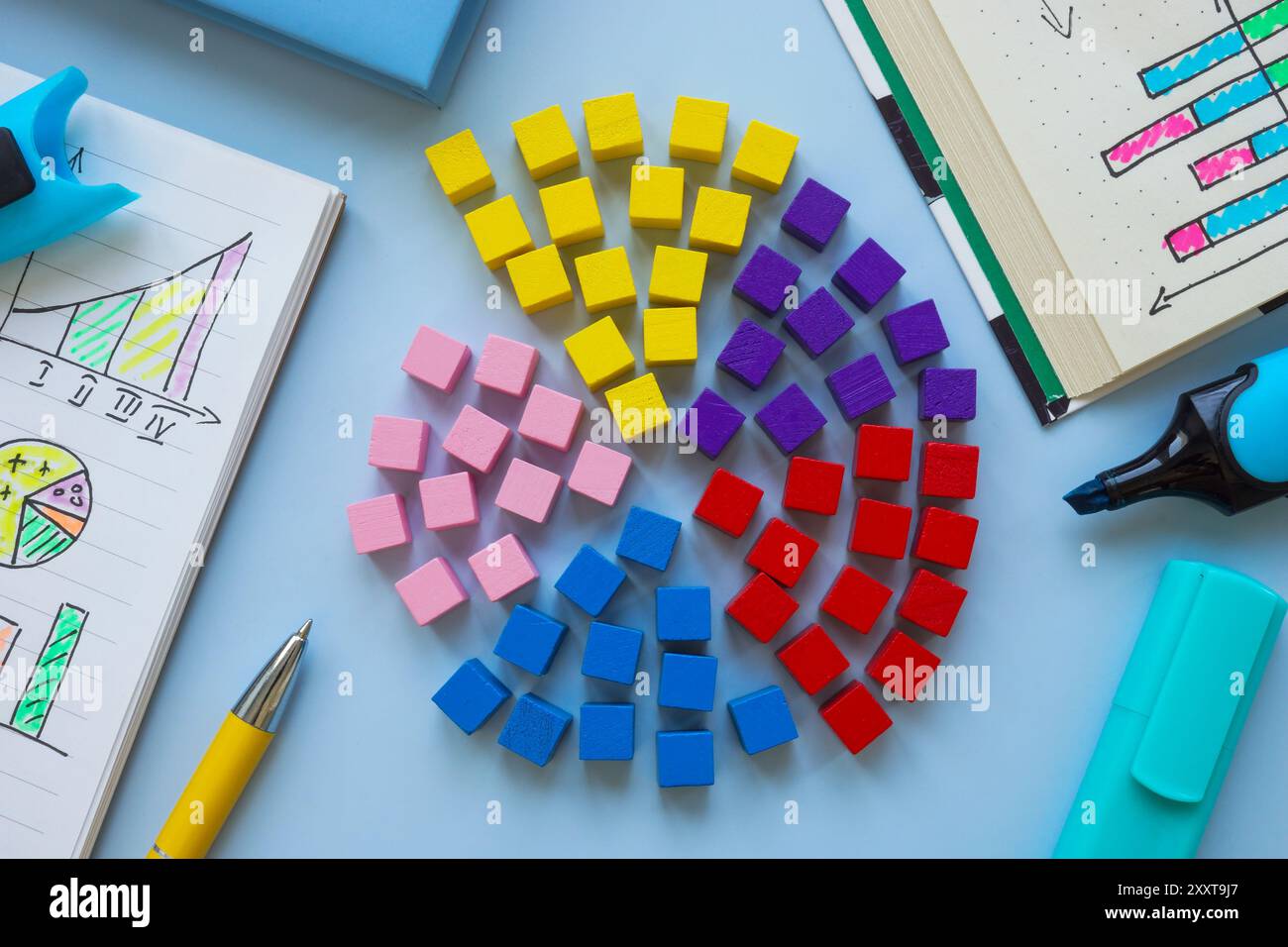 Segmented chart symbolizing target market. Represents audience ...