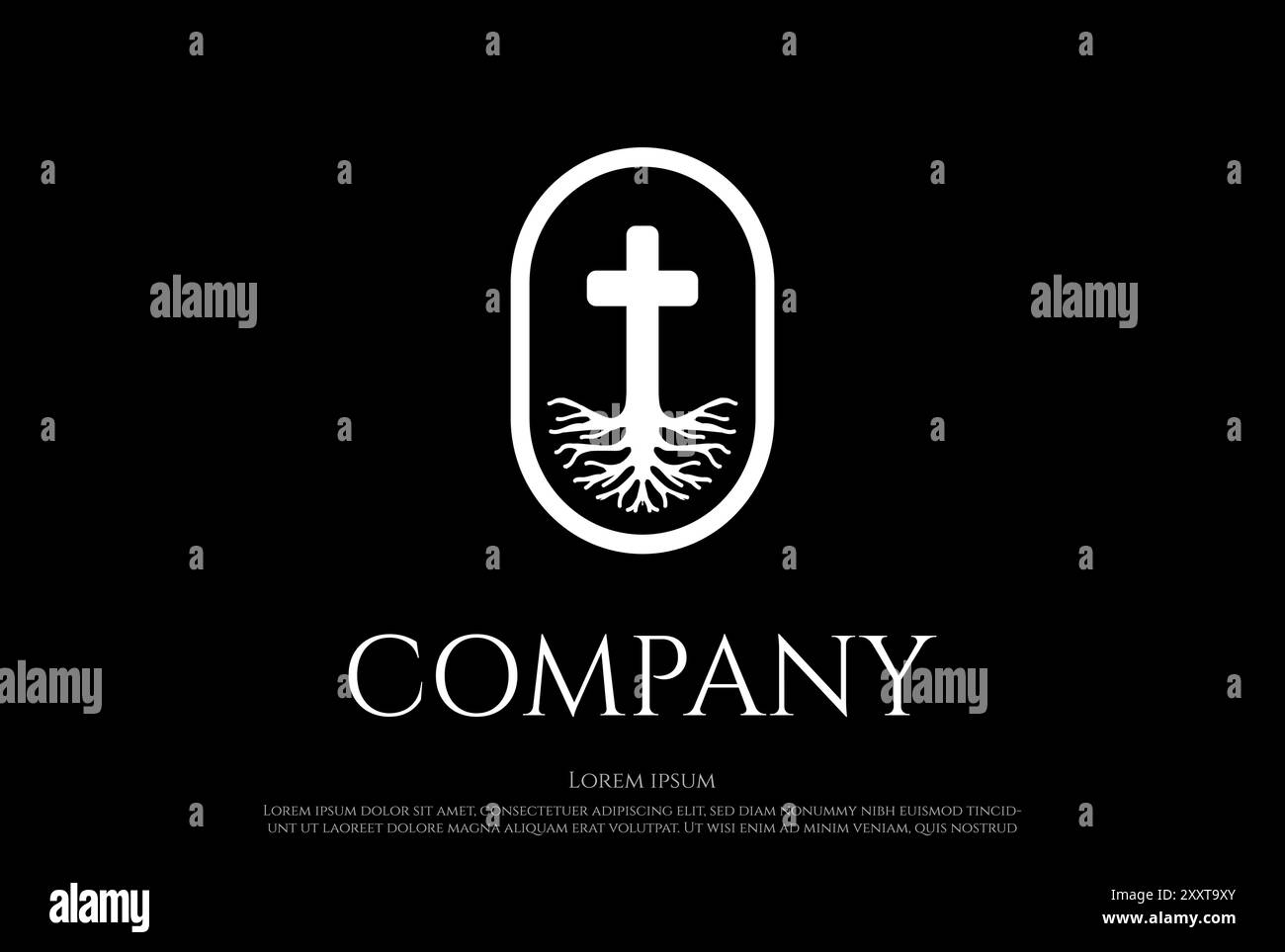 Life Root Christian Jesus Cross Church Chapel Religion Logo Design ...