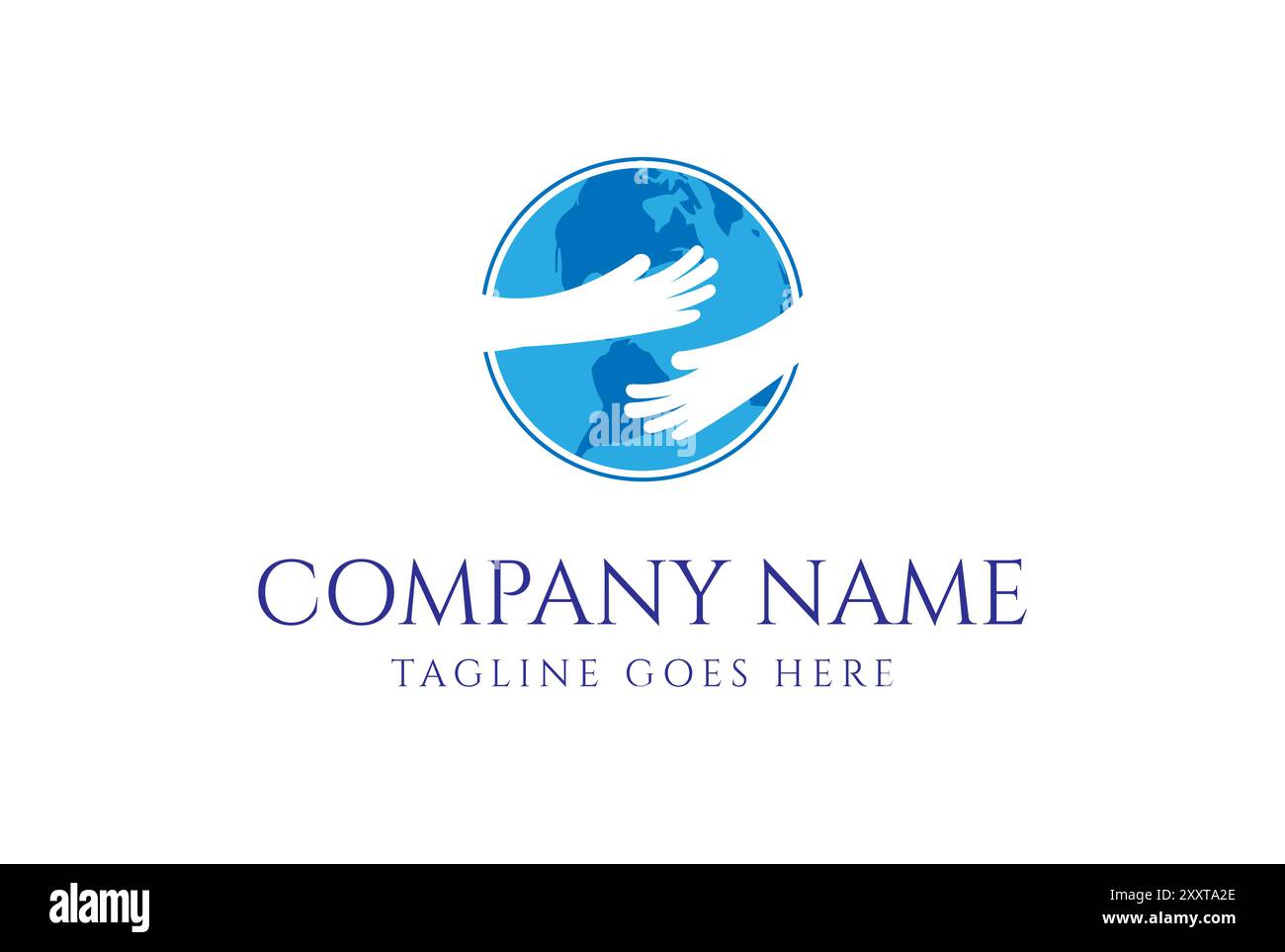 Modern Hand Hug Globe Earth World Save Care for Environment Logo Design Vector Stock Vector ...